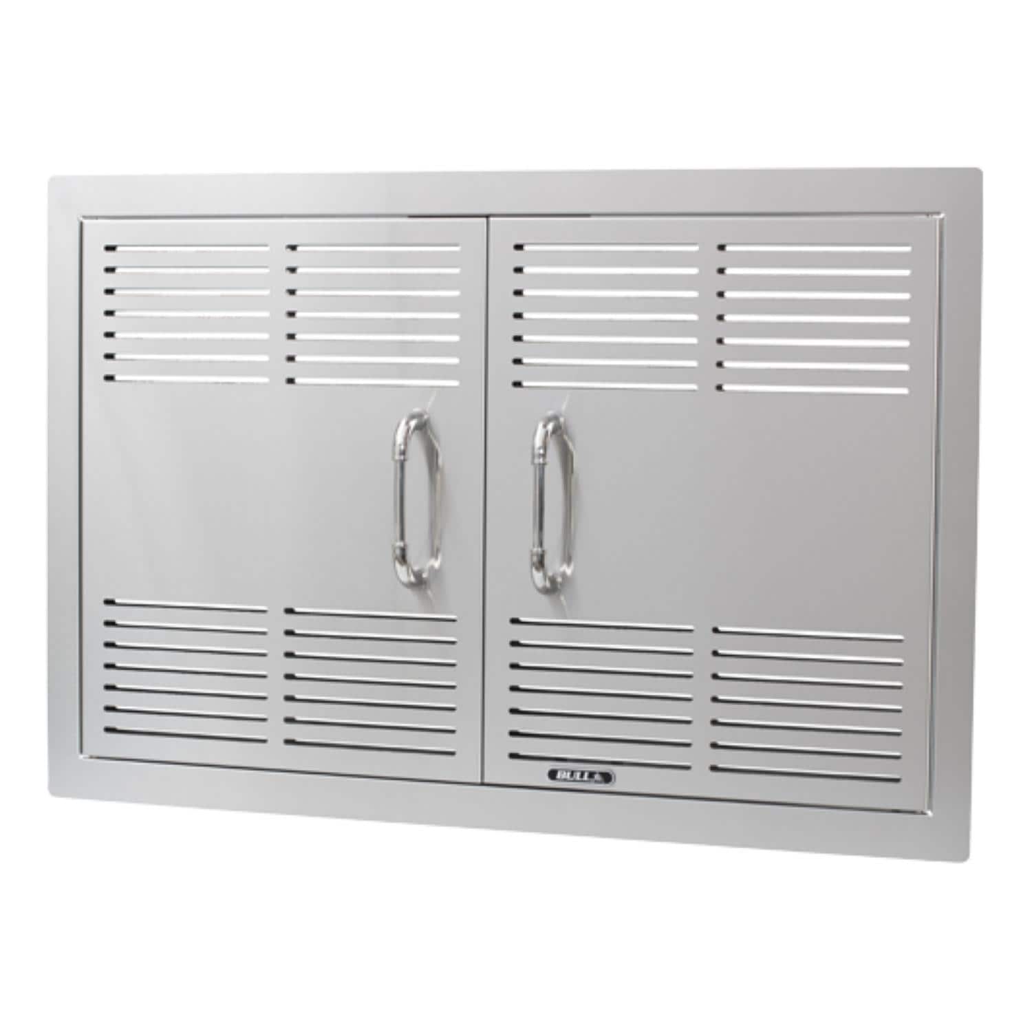 Bull 30-in Dual-Lined Vented Stainless Steel Double Access Doors w ...