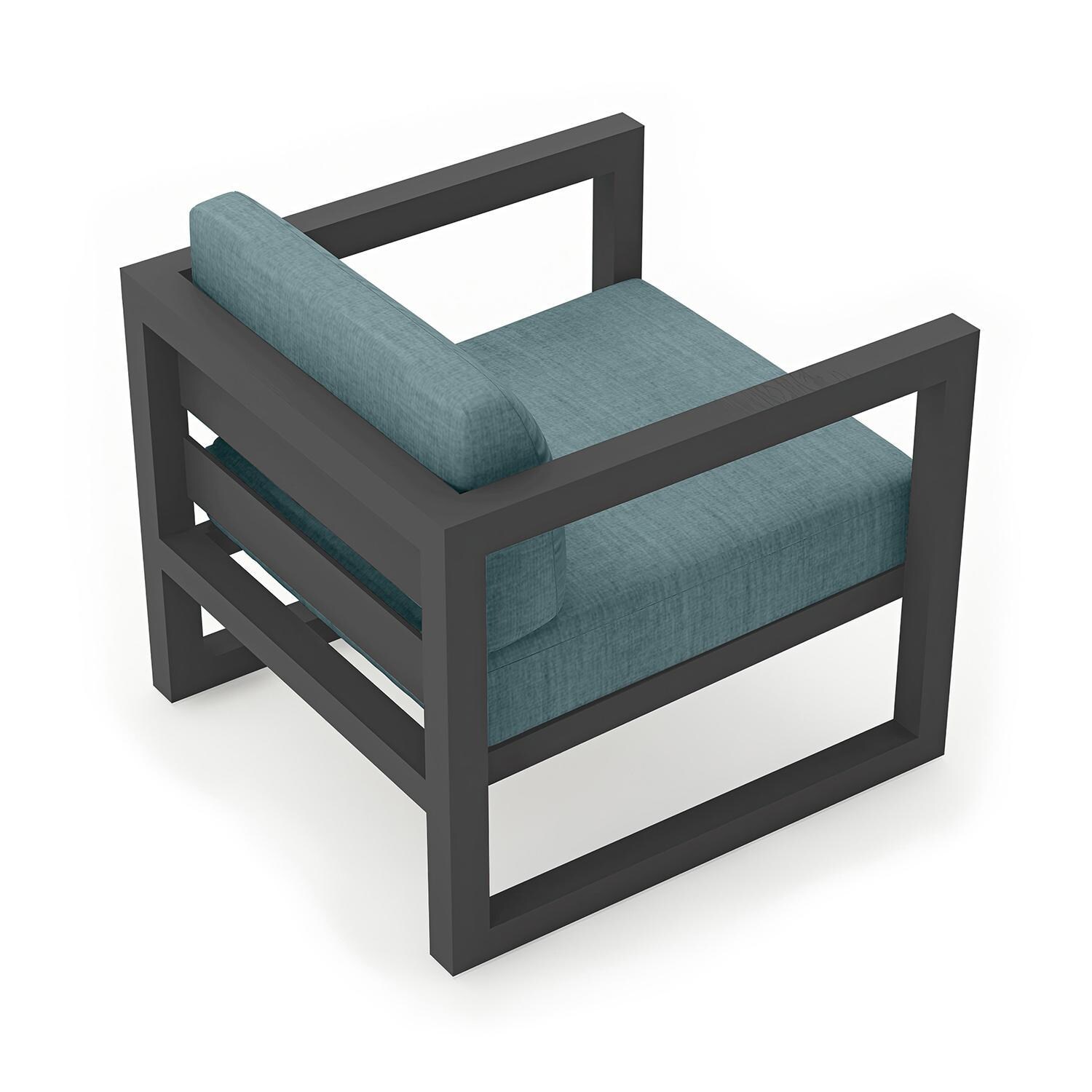 Misty Cove Aluminum Club Chair in Slate/Cast Lagoon by Lakeview Outdoor ...