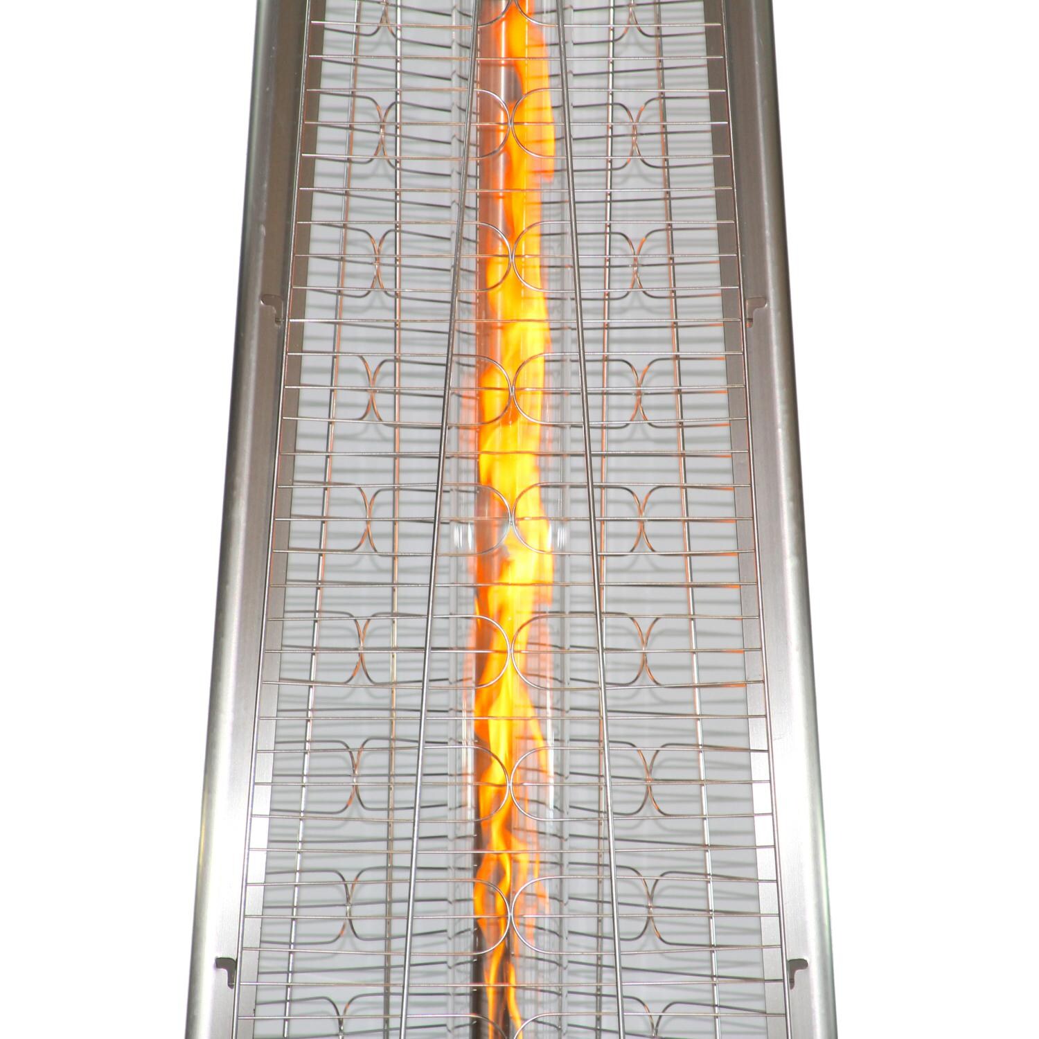 RADtec Allure Series 93-Inch 41,000 BTU Natural Gas Pyramid Flame Patio ...