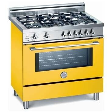 Bertazzoni Ranges 36 Inch Natural Gas 4.0 Cu. Ft. Dual Fuel Yellow ...