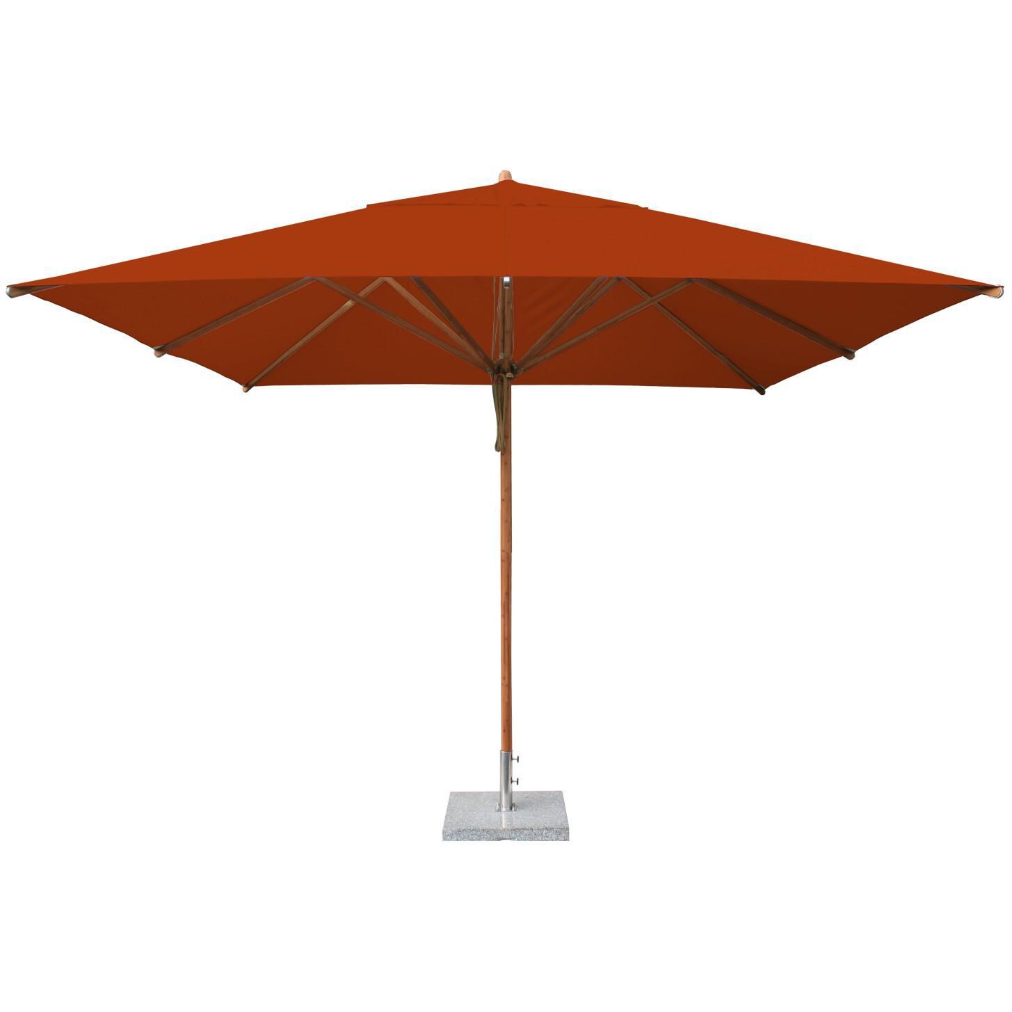 Bambrella Levante 11 Ft. Square Market Umbrella - Terracotta Canopy ...