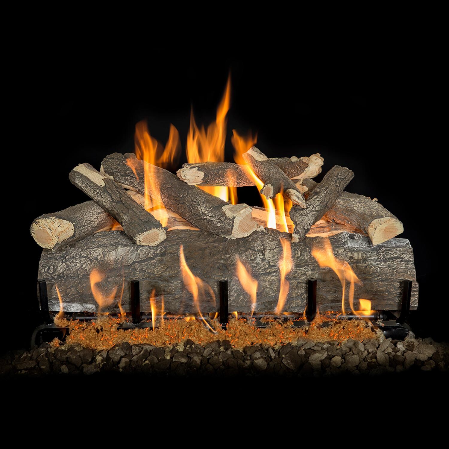 Grand Canyon 30-Inch Blue Pine Split Vented Propane Log Set W/ 2 BRN ...