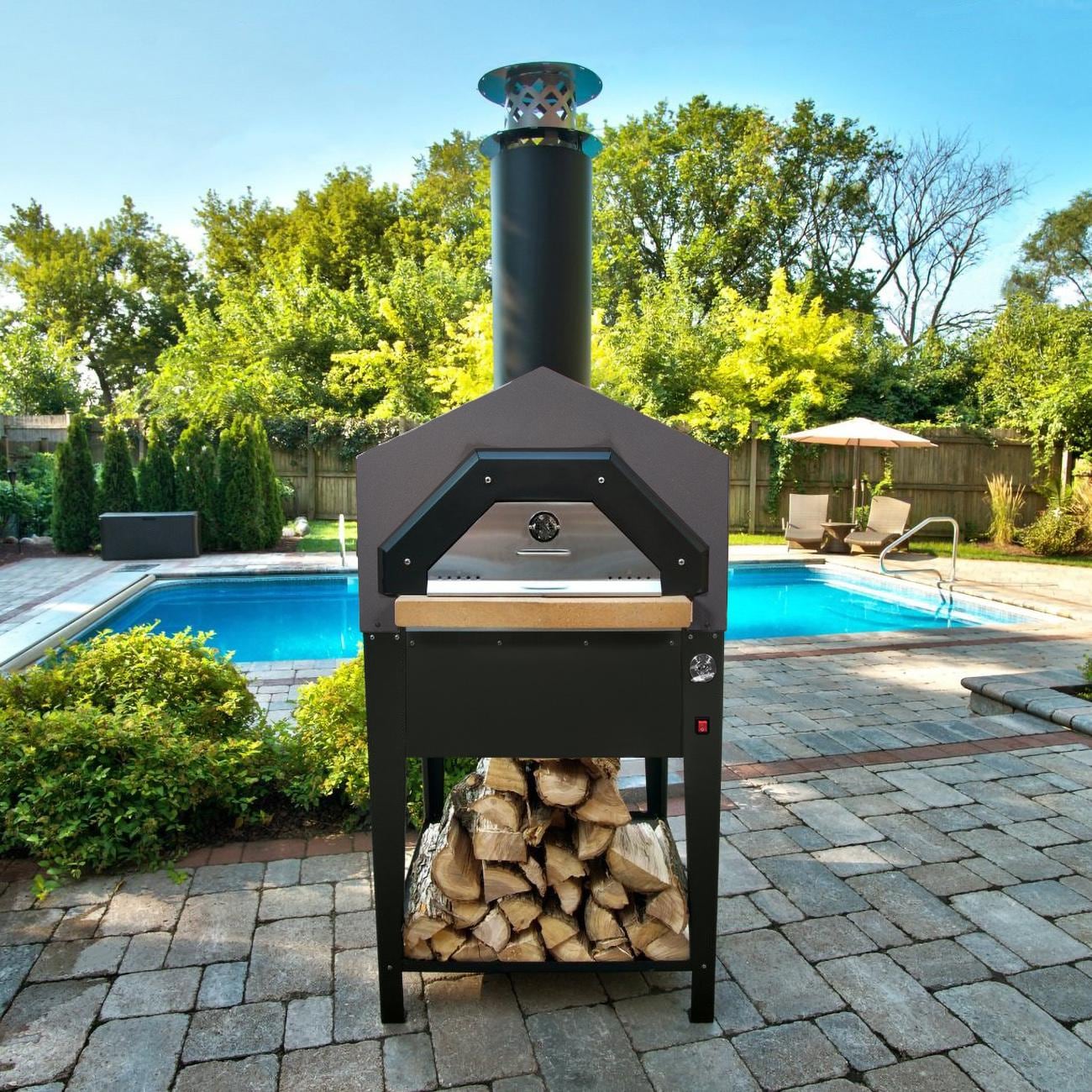 Chicago Brick Oven Americano Hybrid Residential Outdoor Pizza Oven On ...
