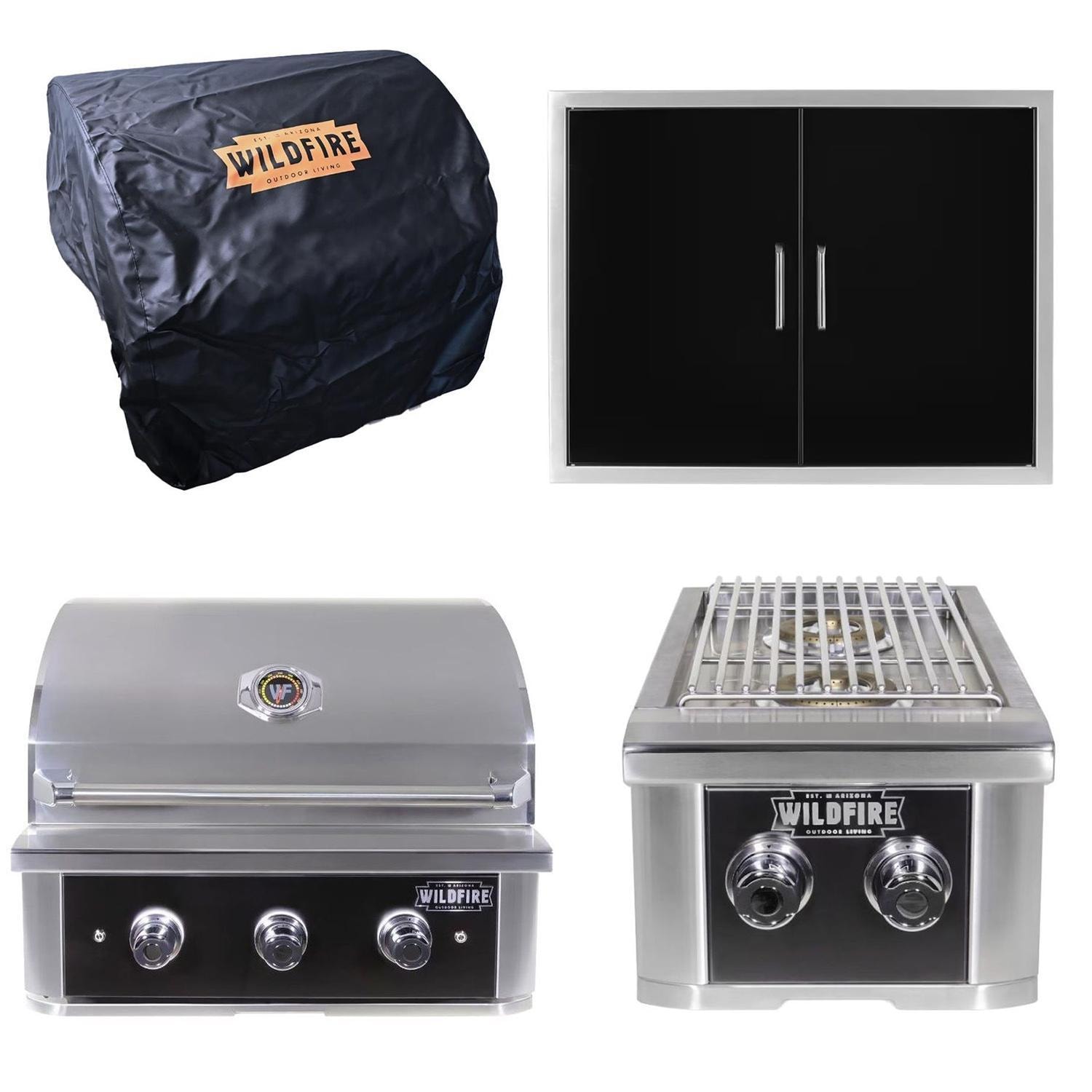 Wildfire 30-In Grill Outdoor Kitchen Package w/Double Side Burner - WF ...