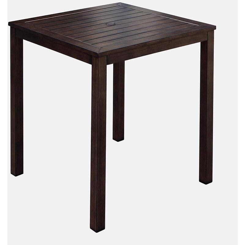 Atlantis 37 Inch Walnut Aluminum Bar Table By Darlee : BBQGuys