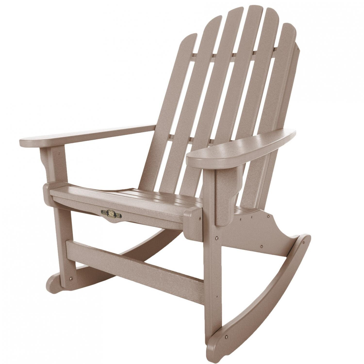 Pawleys Island Essentials Poly Lumber Patio Adirondack Rocking Chair ...