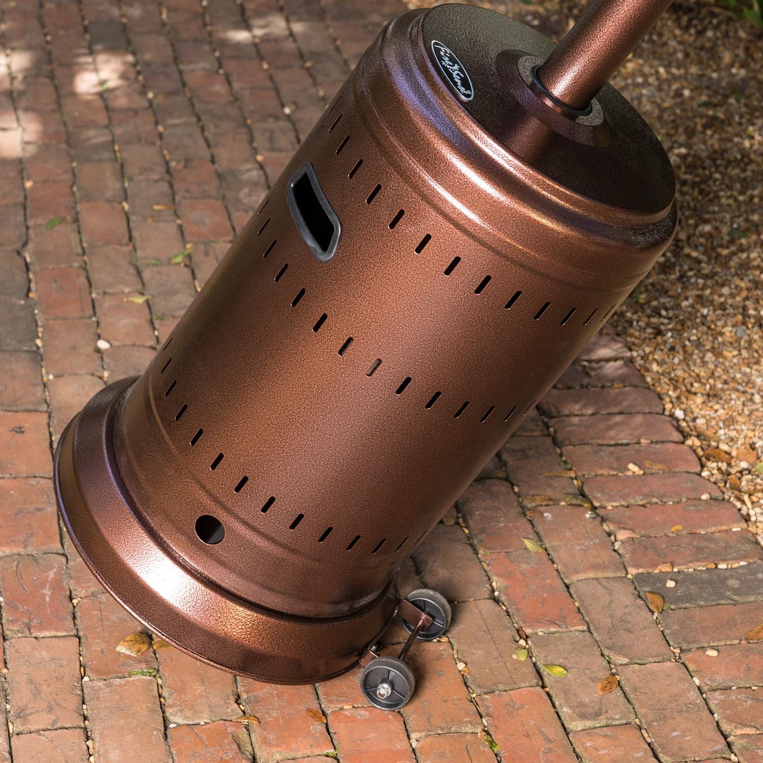 Ultimate Patio 46,000 BTU Propane Portable Patio Heater - Aged Chestnut ...