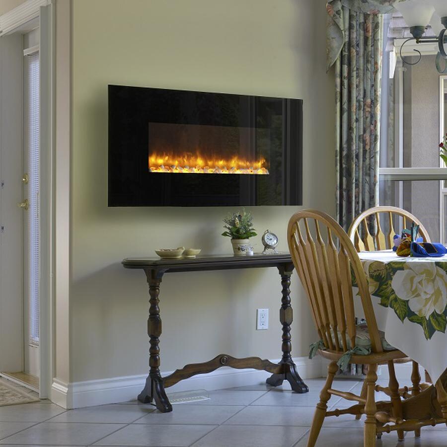 Dynasty Mezzo 50-Inch Wall Mount Electric Fireplace - Black - EF68-P ...