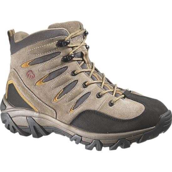 Wolverine Mens Huck Waterproof Mid Hiker Work Shoes - Brown / Yellow ...