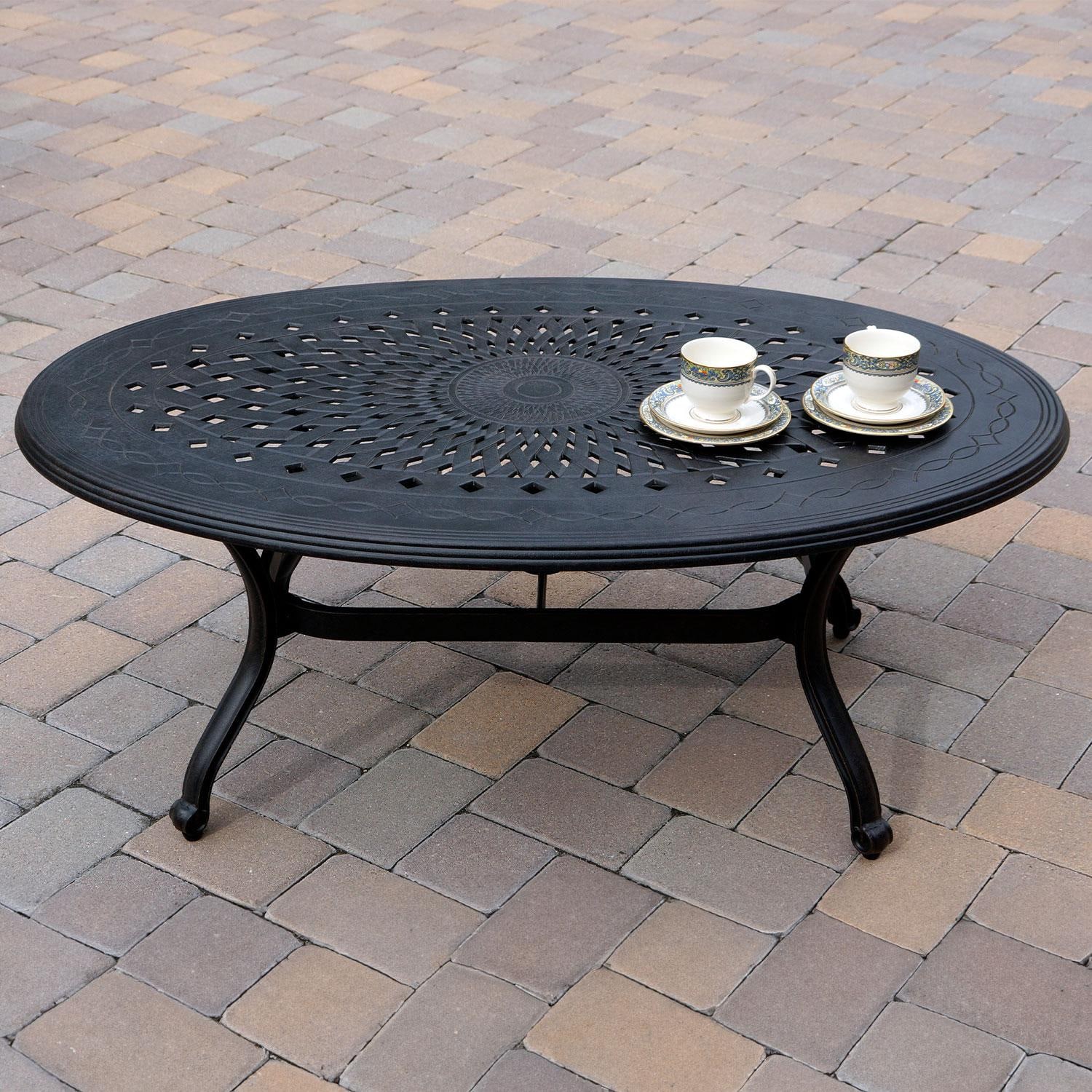 black oval coffee table