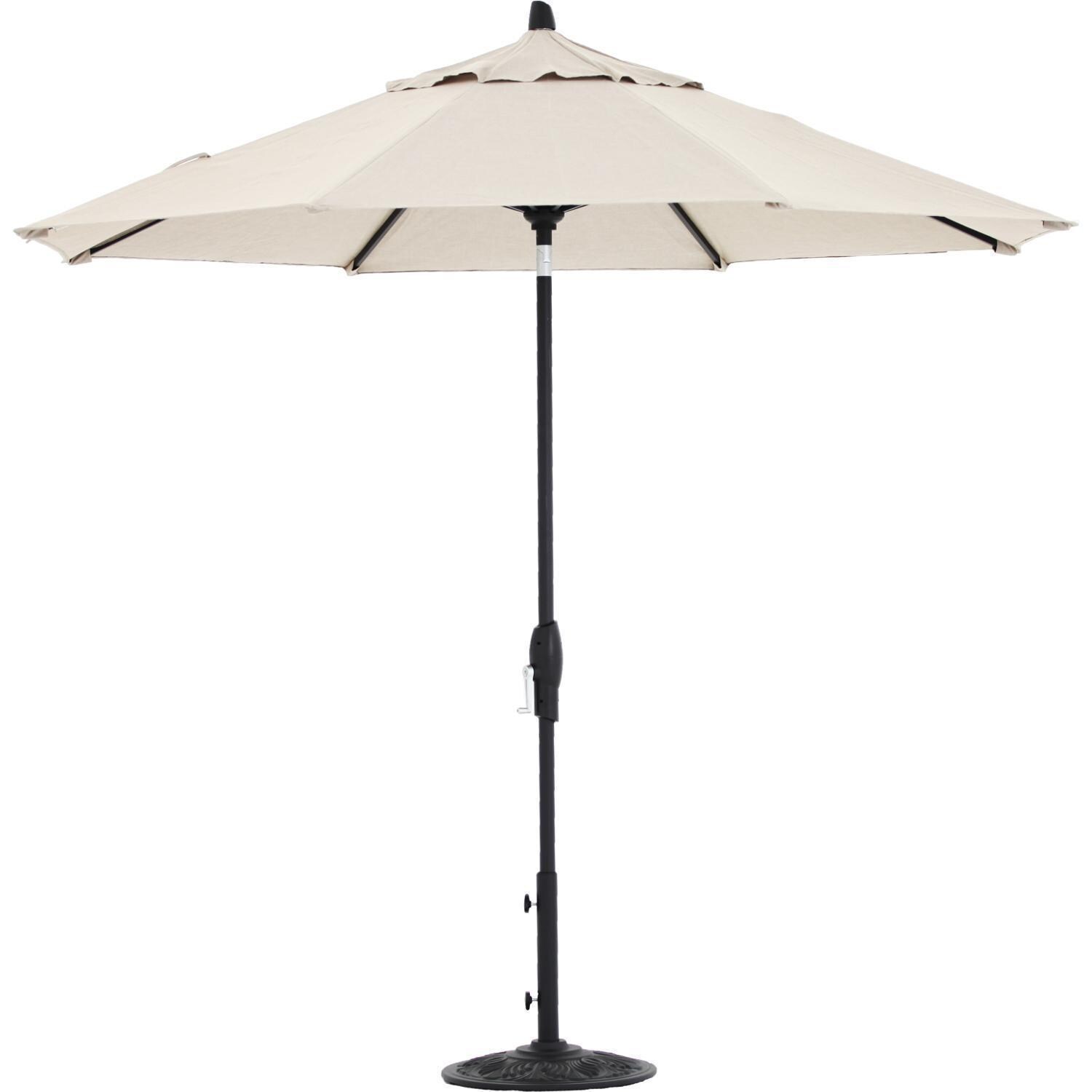9 Ft. Octagonal Aluminum Auto Tilt Patio Umbrella W/ Crank Lift & 50 Lb ...