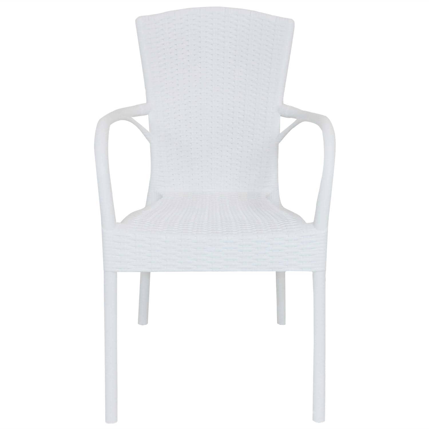 Ultimate Patio Stackable Outdoor Patio Dining Chair - Set of 2 - White ...