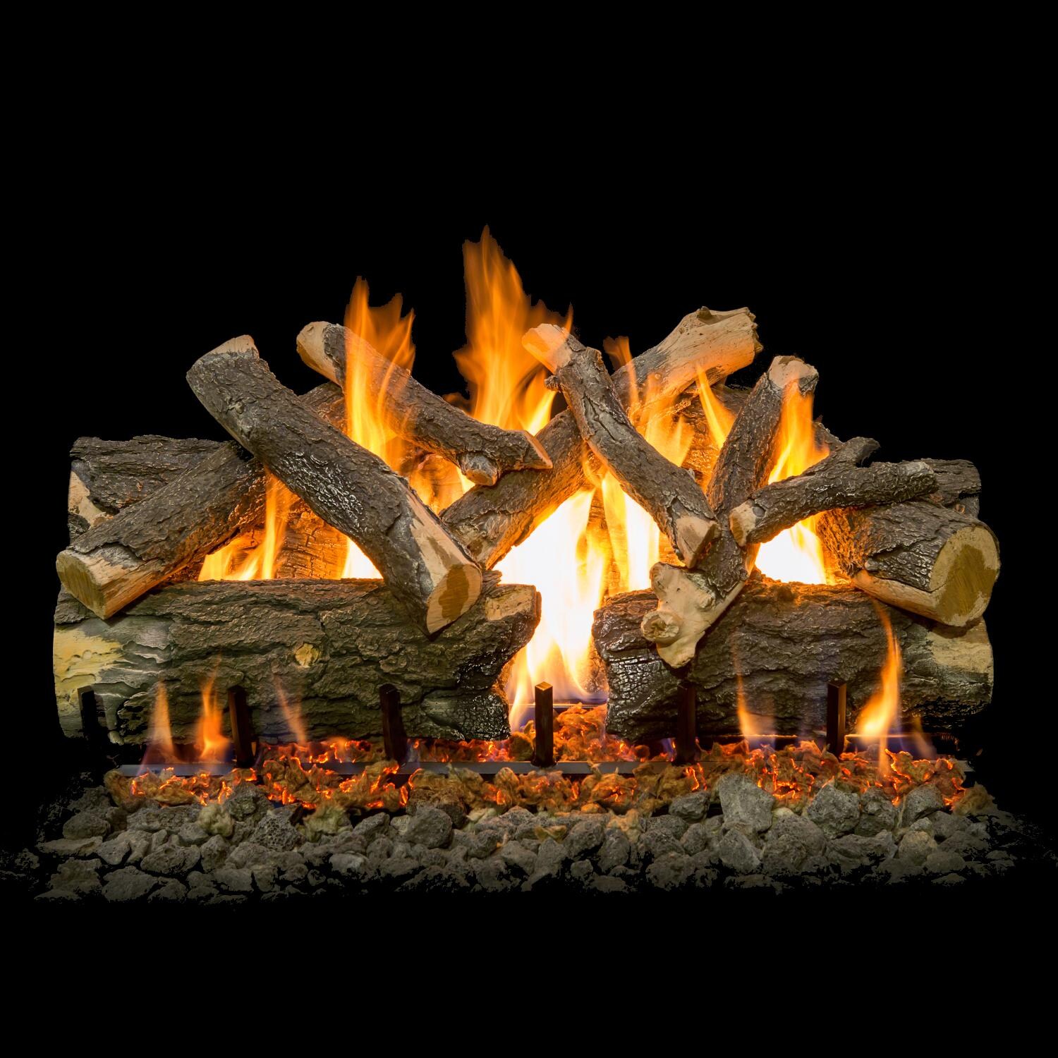 Grand Canyon 36-Inch Arizona Weathered Oak Charred Vented Natural Gas ...