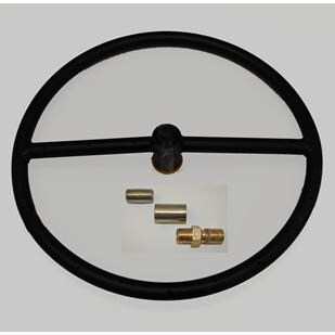 Hpc 12 Inch Round Black Steel Single Ring Propane Gas Fire Pit Ring