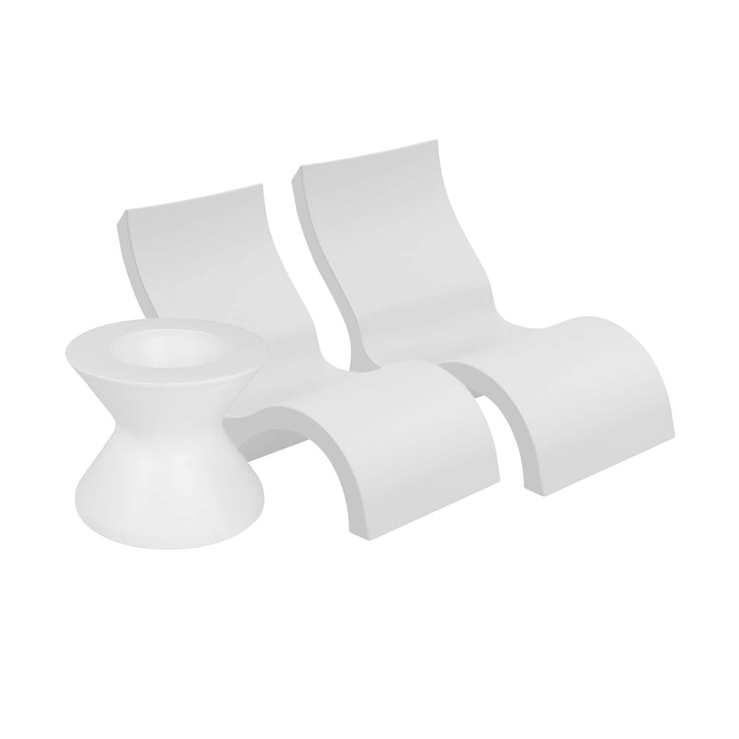 Signature 3 Pc Polyresin Seating Set w/ Lowback Chairs in White by ...