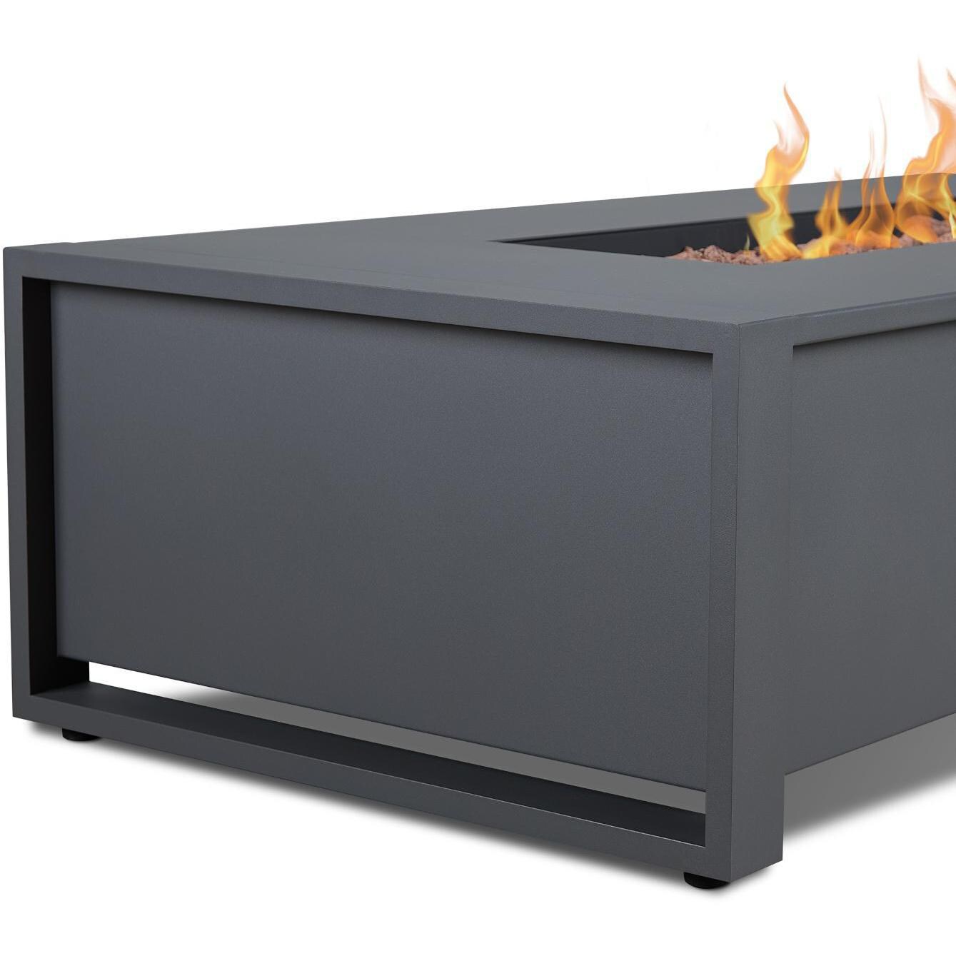 Lakeview Lafitte 52-Inch Rectangle Propane Gas Fire Table - Gray - SC ...