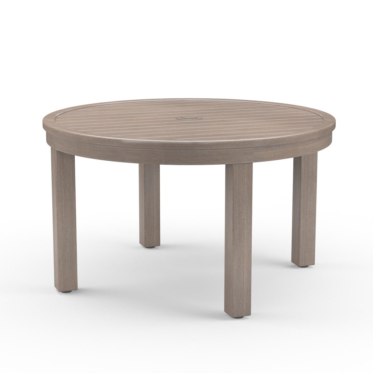 Sunset West Laguna 50-Inch Round Aluminum Patio Dining Table W ...