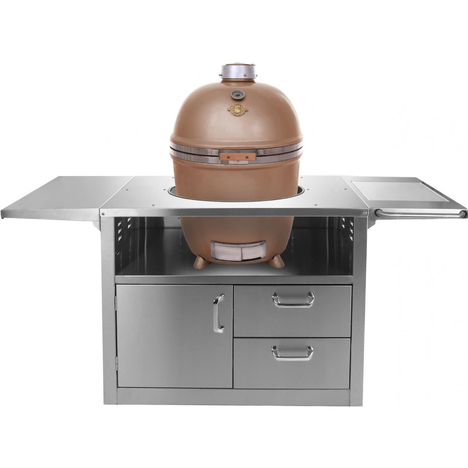 Grill Dome Infinity Series Large Kamado Grill On Stainless Steel Cart ...