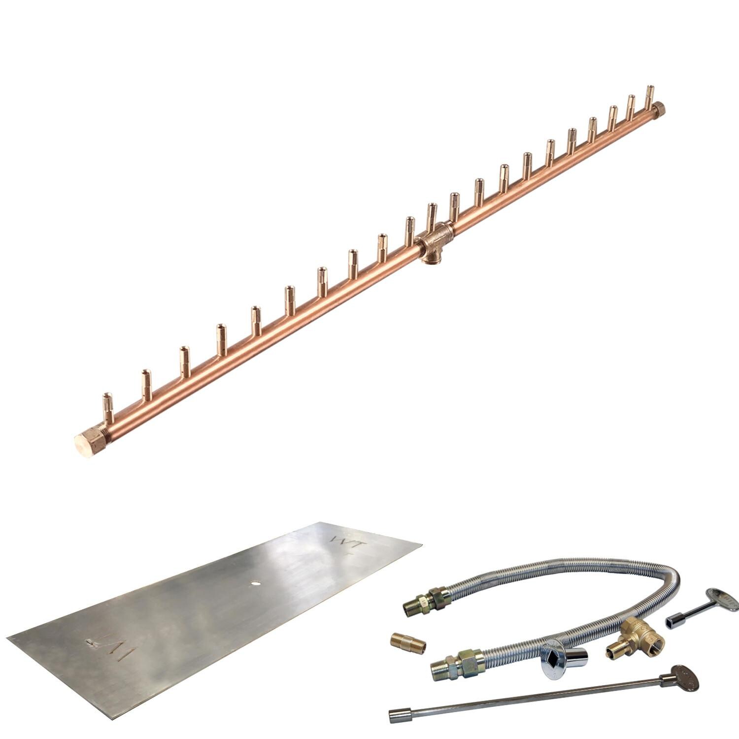 Warming Trends 50 X 10-Inch Linear Natural Gas Fire Pit Burner Kit W ...