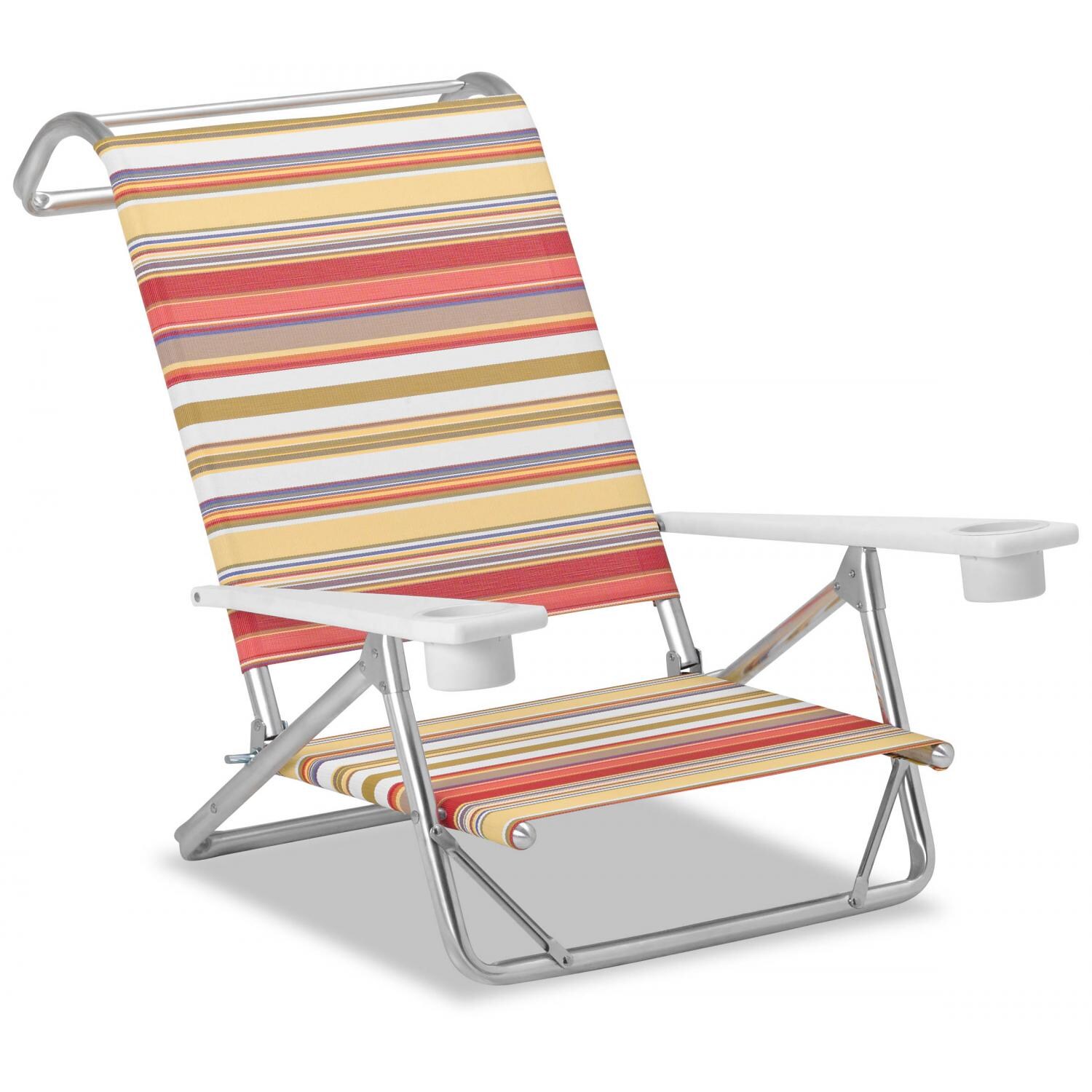 Original Mini-Sun Folding Aluminum Beach Chair With Cupholders By ...