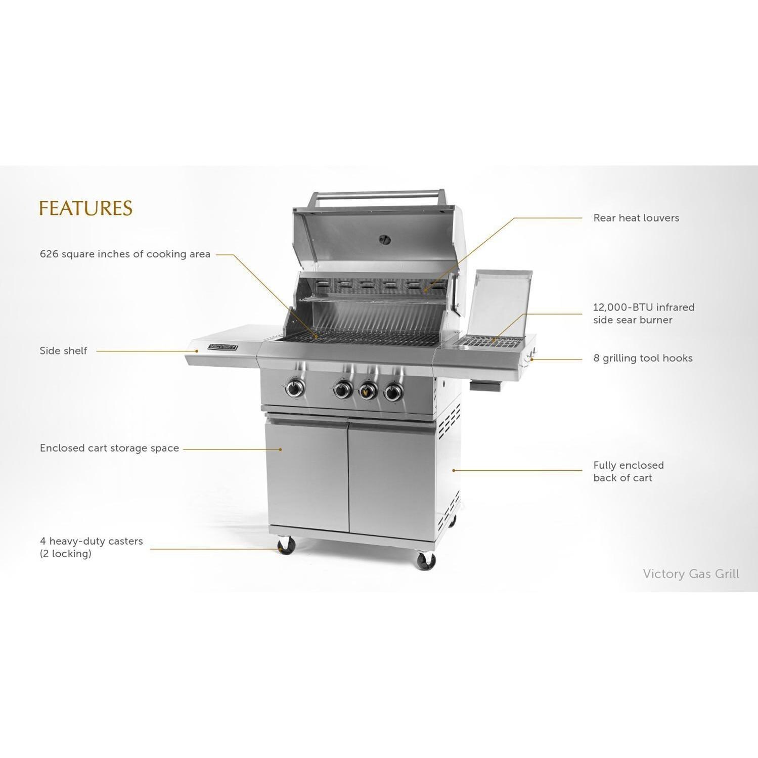 Victory 3-Burner Propane Grill - BBQ-VCT3BSB-LP : BBQGuys