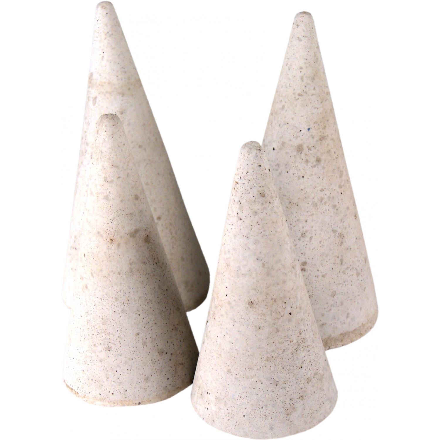 Peterson Real Fyre Decorative Geo Shapes Ivory Cone Set - Set Of 4 ...