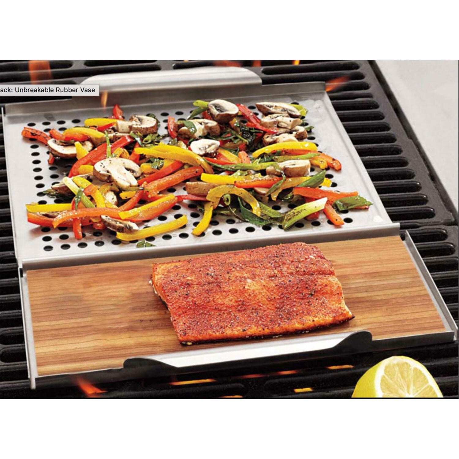 Outset Stainless Steel Grill Grid W/ Plank Holder : BBQGuys