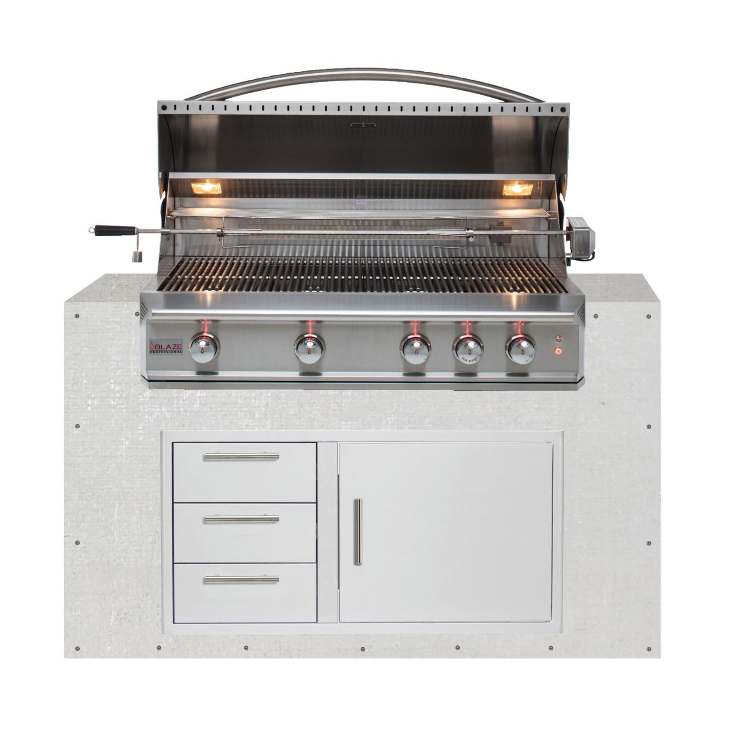 BBQGuys Signature 60-Inch Ready for Finish Outdoor Kitchen Module w ...