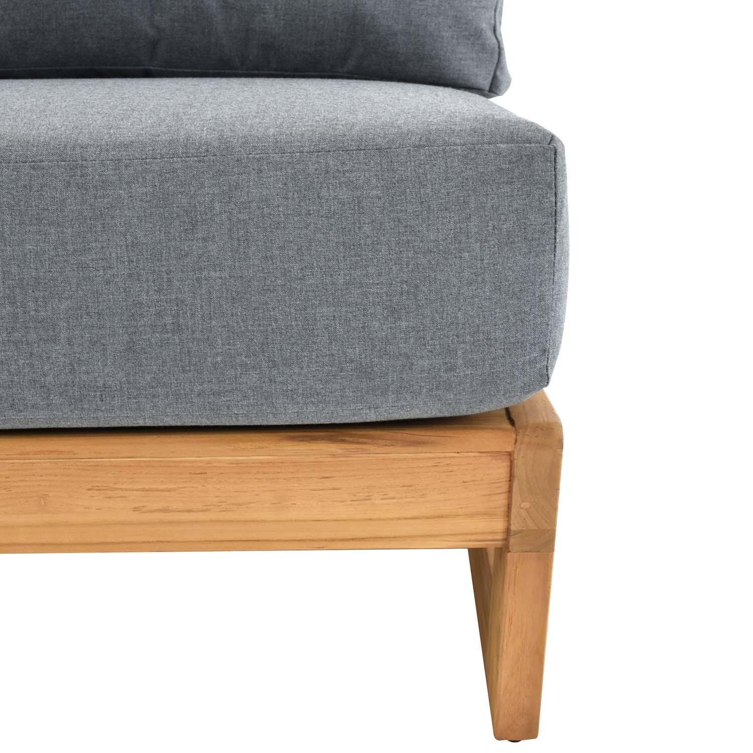 Willow Bay 4 Pc Teak Seating Set in Teak/Nurture Smoke by Lakeview ...