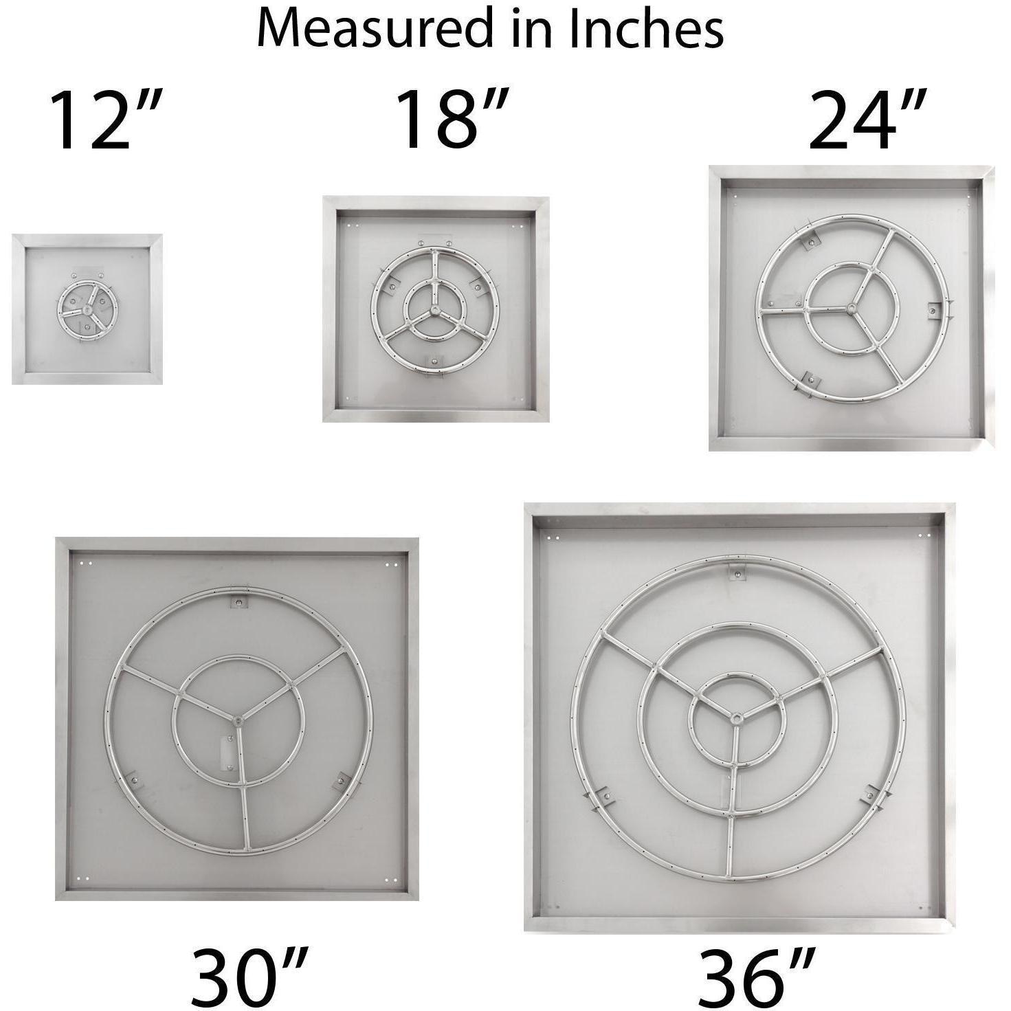 BBQGuys Signature 24-Inch Square Drop-In Pan W/ 18-Inch Natural Gas ...