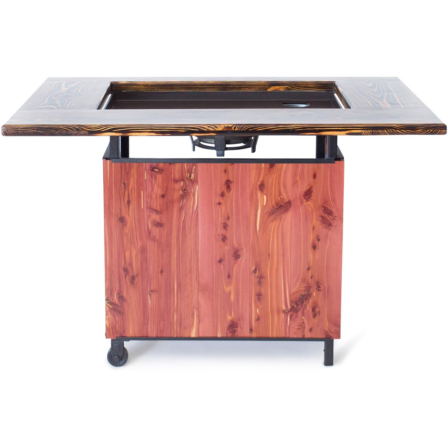 Backyard Hibachi Flattop Propane Gas Grill - Red Cedar - BY-BHPOGRC ...