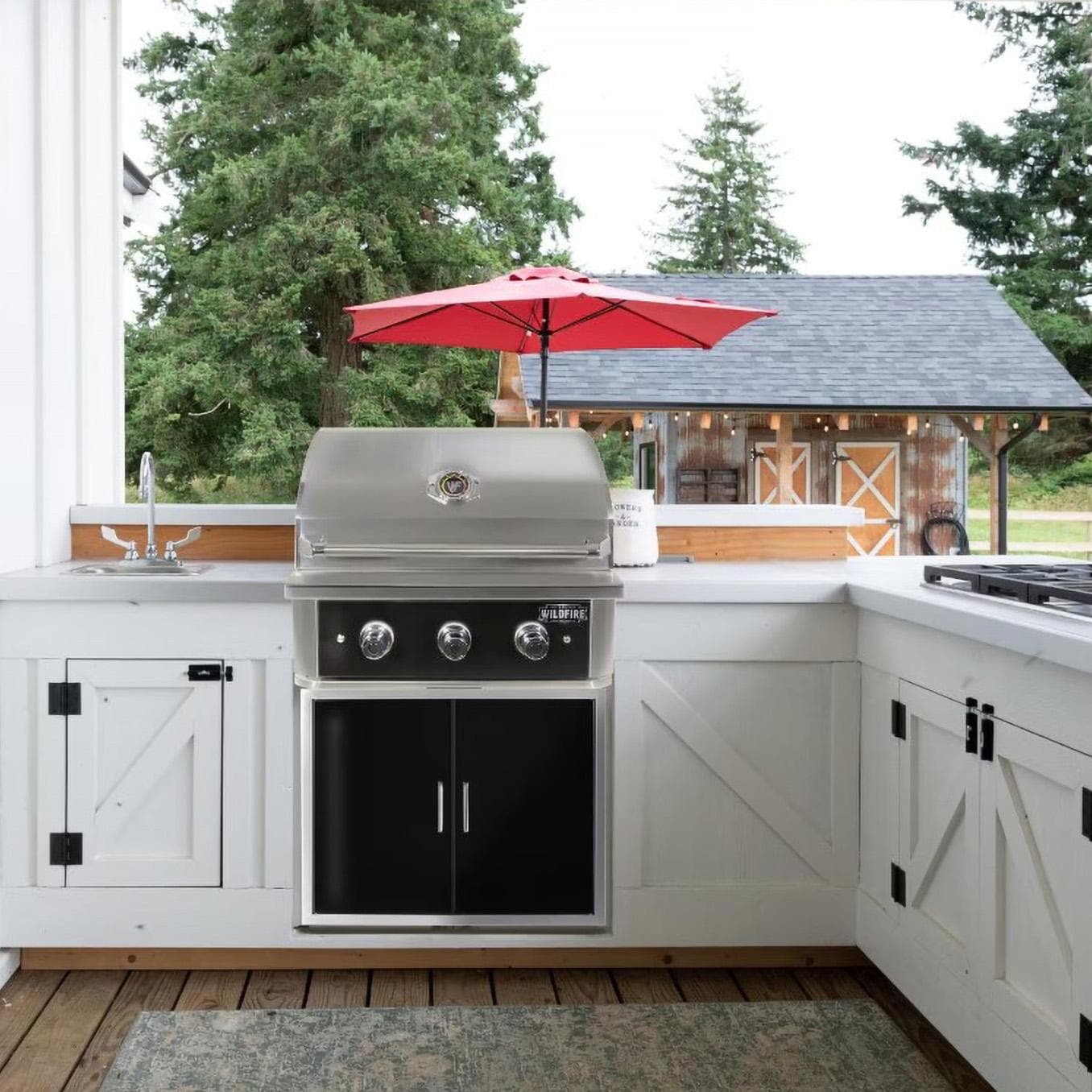 Wildfire 30-In Grill Outdoor Kitchen Package w/Double Side Burner - WF ...