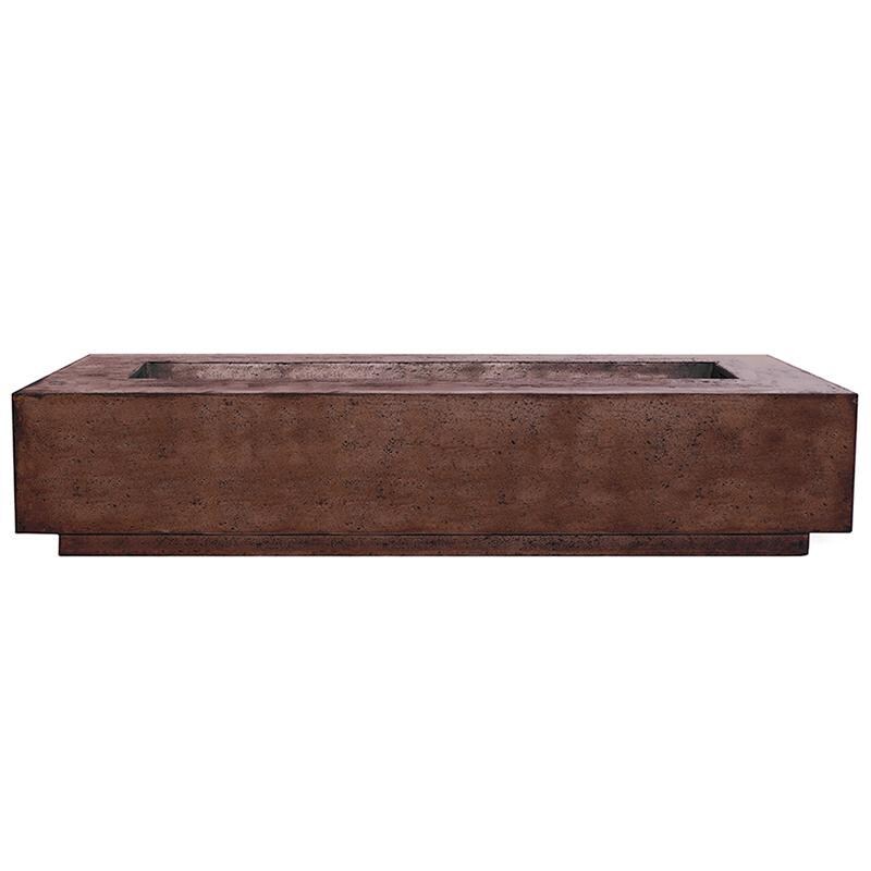 Cascata Bay 6 90 Inch Rectangular GFRC Concrete Natural Gas Fire Pit ...