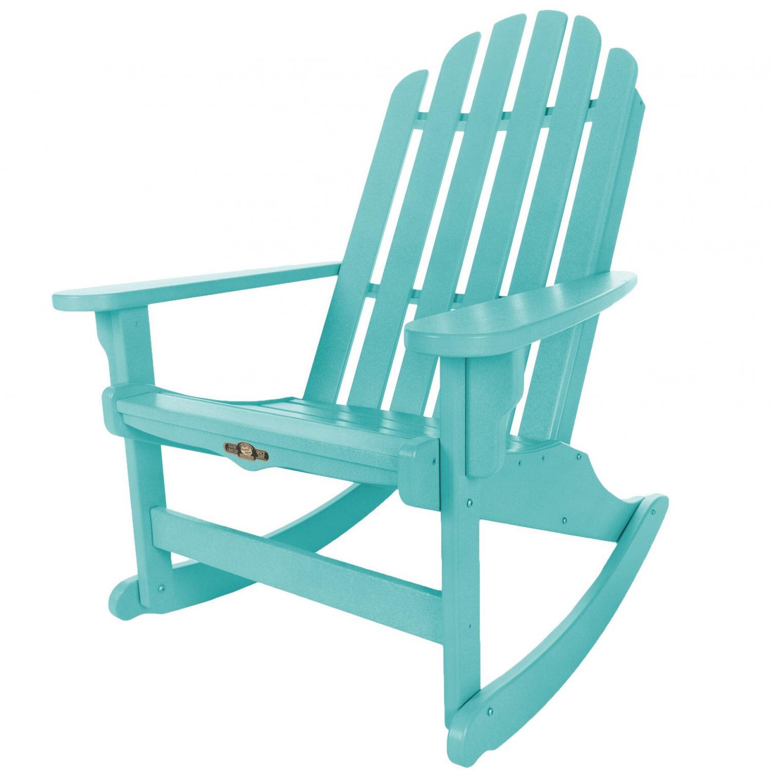 Pawleys Island Essentials Poly Lumber Patio Adirondack Rocking Chair ...