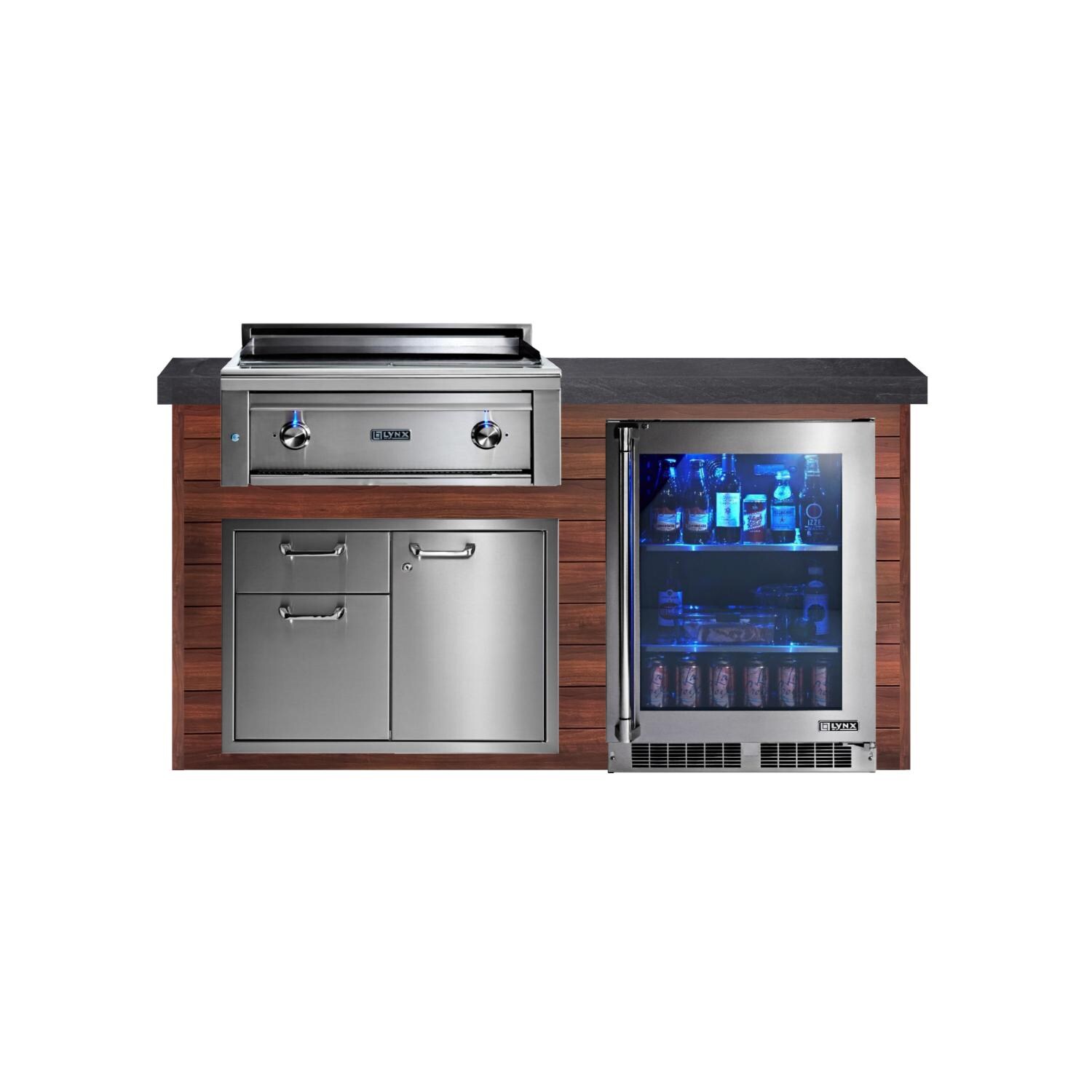 BBQGuys Signature 6ft Luxury Outdoor Kitchen w/ Lynx Professional 30 ...