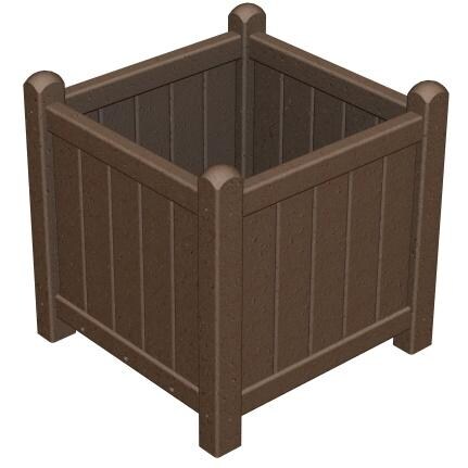 Poly-Wood Recycled Plastic Wood Traditional Planter Box - 16 Inches ...