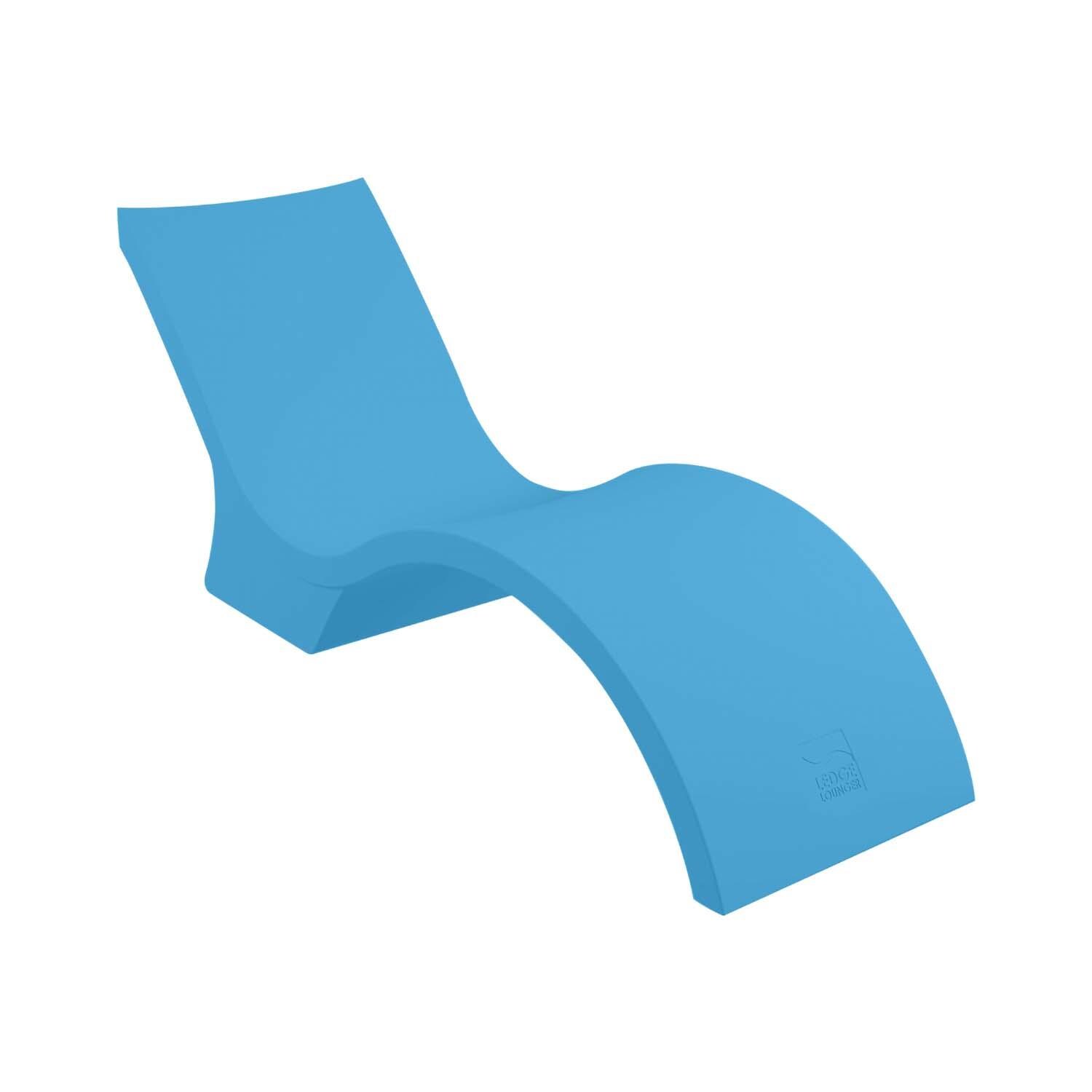 Ledge Lounger Signature Deep In Pool Chaise Lounge - Light Blue : BBQGuys