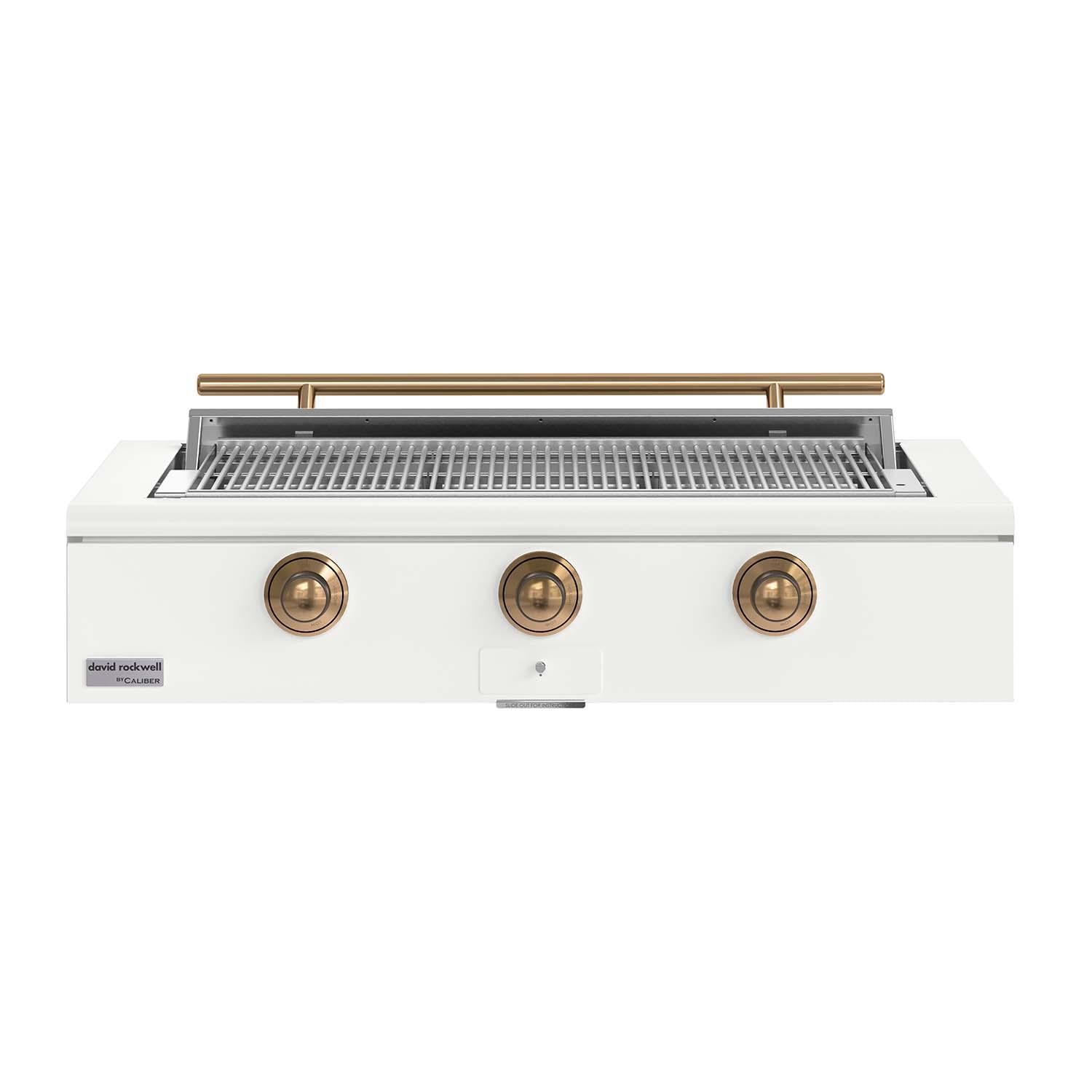 Caliber 48-in Natural Gas Built-In Rockwell Grill - Matte White w/ Gold ...