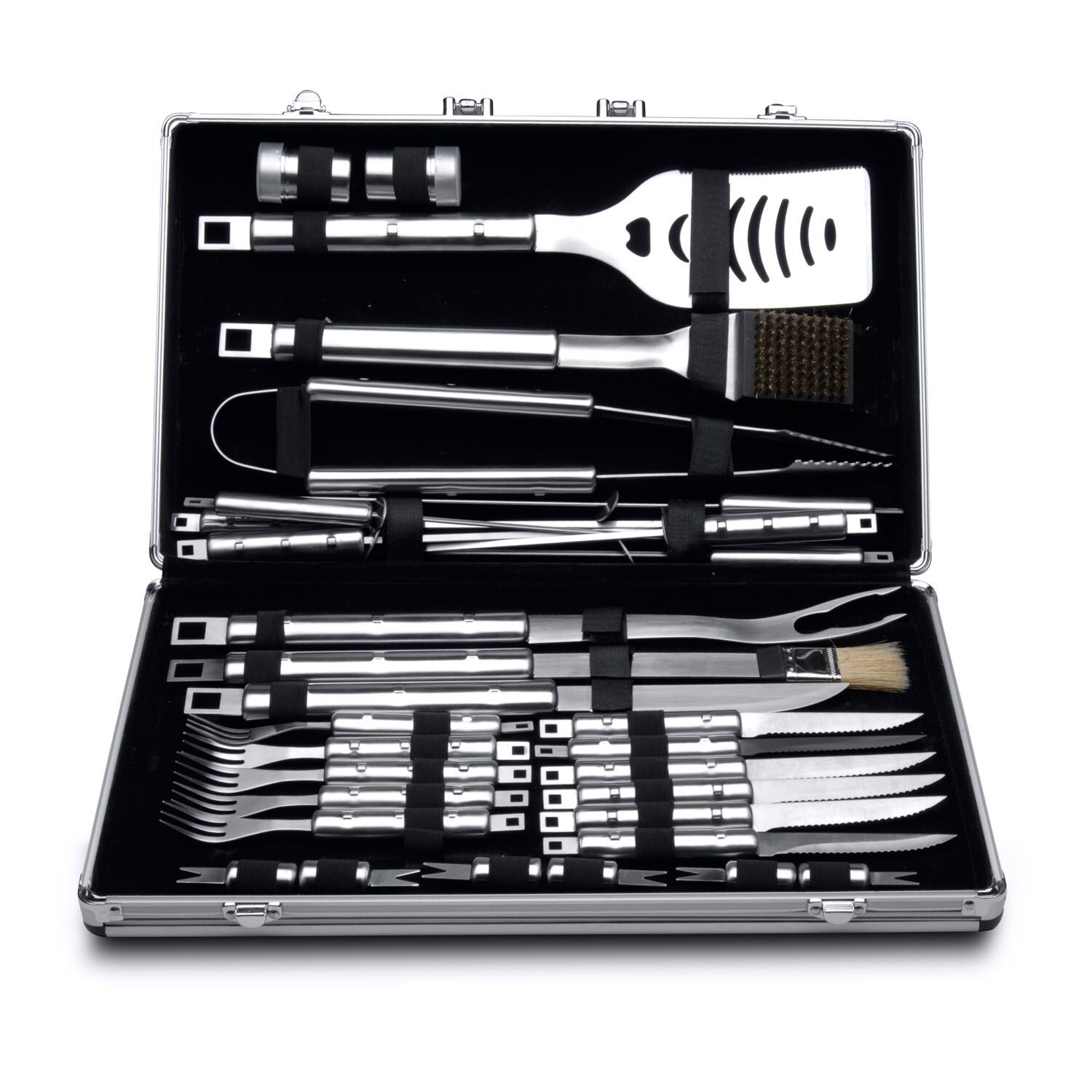 BergHOFF Cubo 33-Piece Stainless Steel BBQ Set W/ Case : BBQGuys