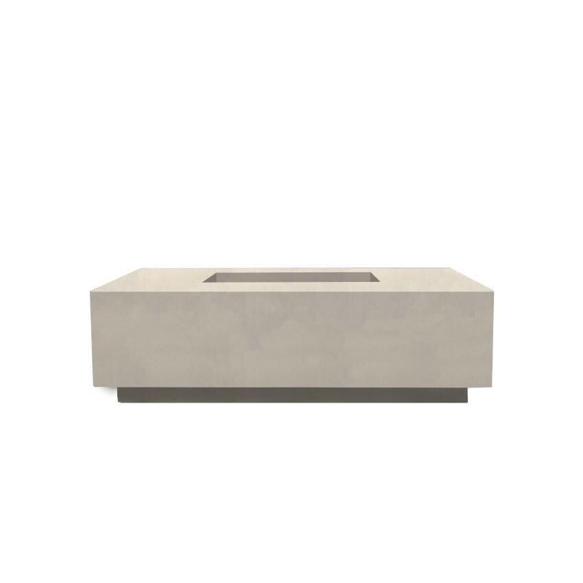 Cascata Bay 7 60 Inch Rectangular GFRC Propane Fire Pit in Coastal by ...