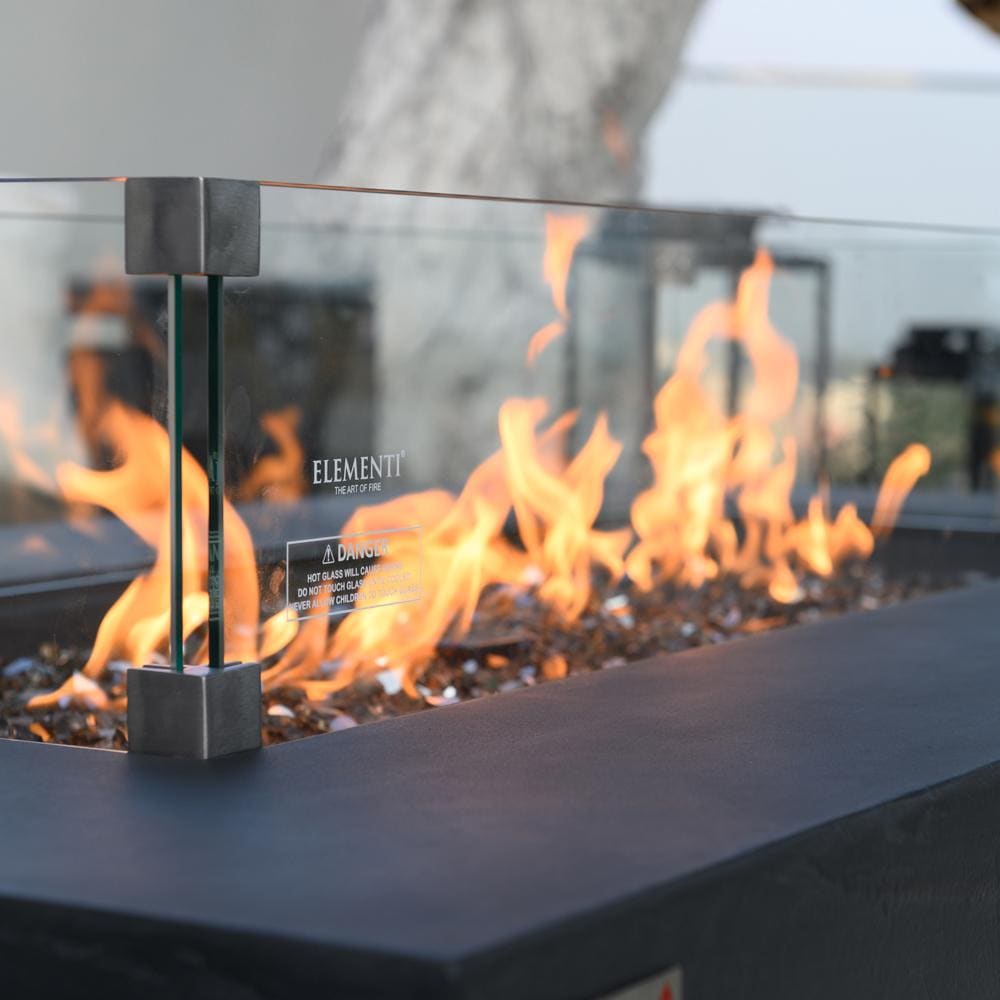 Elementi Meteora, Colorado, Cape Town, Positano, Riviera 40 Inch Rectangle Glass Wind Screen ...