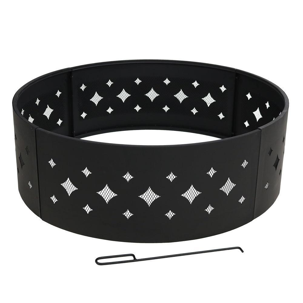 36 Inch Round Steel Wood-Burning Fire Ring in by Ultimate Patio : BBQGuys