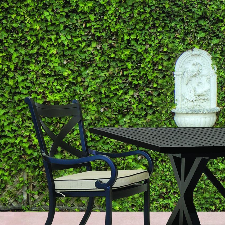 Monterey Aluminum Dining Arm Chair in Copper/Linen Stone w/ Selt Welt ...