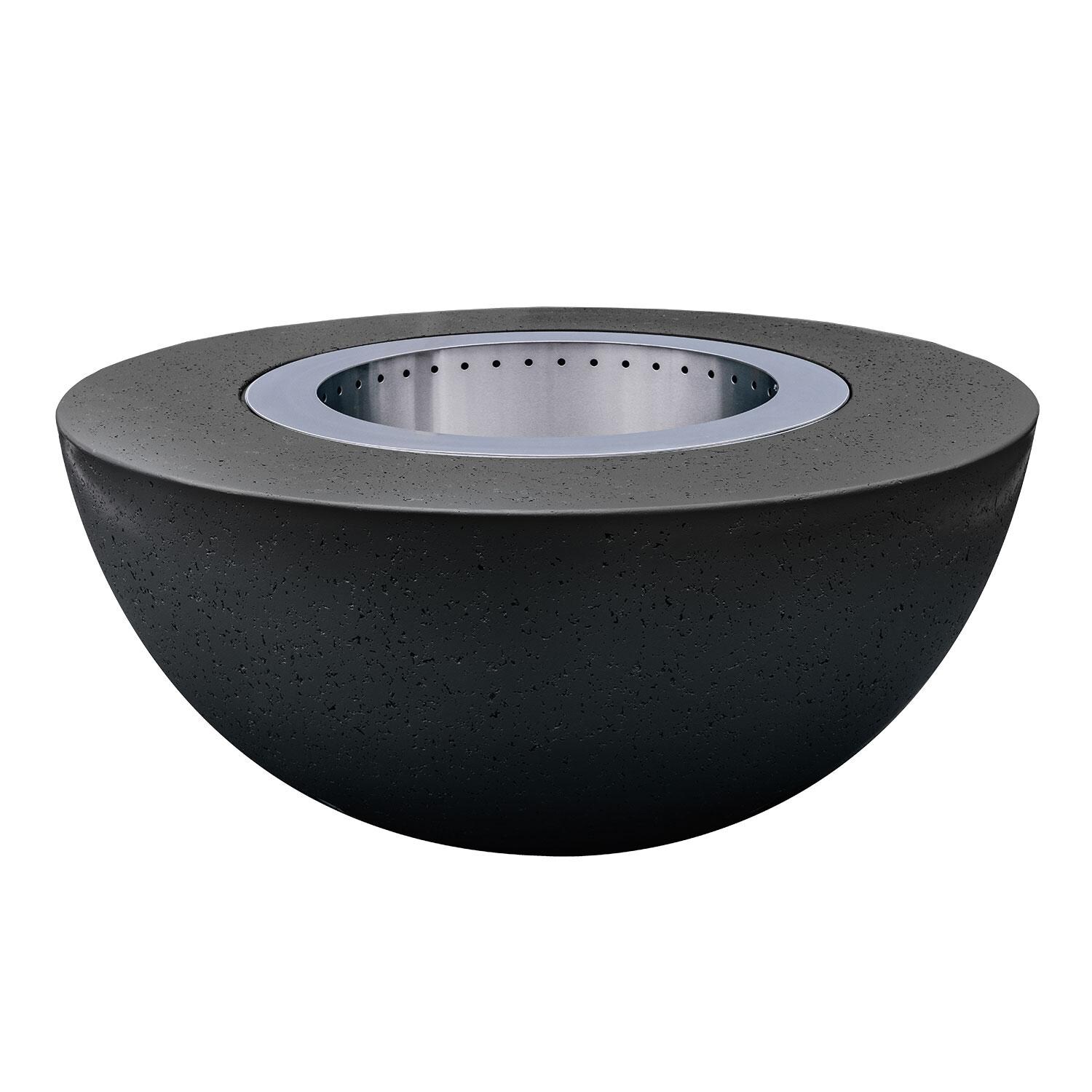 The Lume Surround 42 Inch Smokeless Round GFRC Wood-Burning Fire Bowl ...