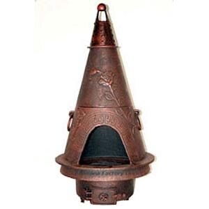 Rose Garden Cast Iron Chiminea (Red Bronze) : BBQGuys