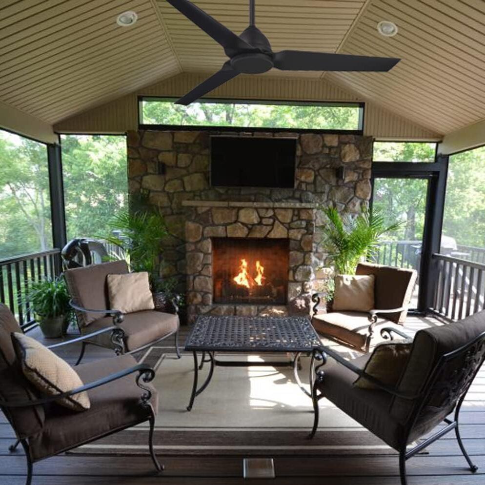 Minka-Aire Java 54-Inch 3-Blade Ceiling Fan in Coal Finish W/ Coal ...