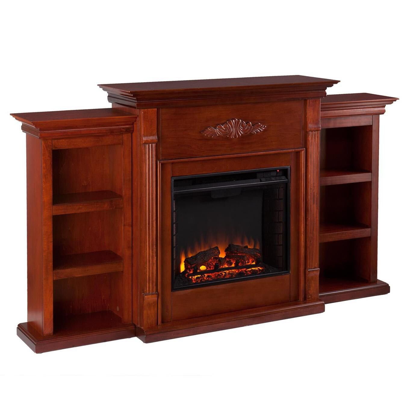 Southern Enterprises Tennyson 70-Inch Electric Fireplace W/ Infrared ...
