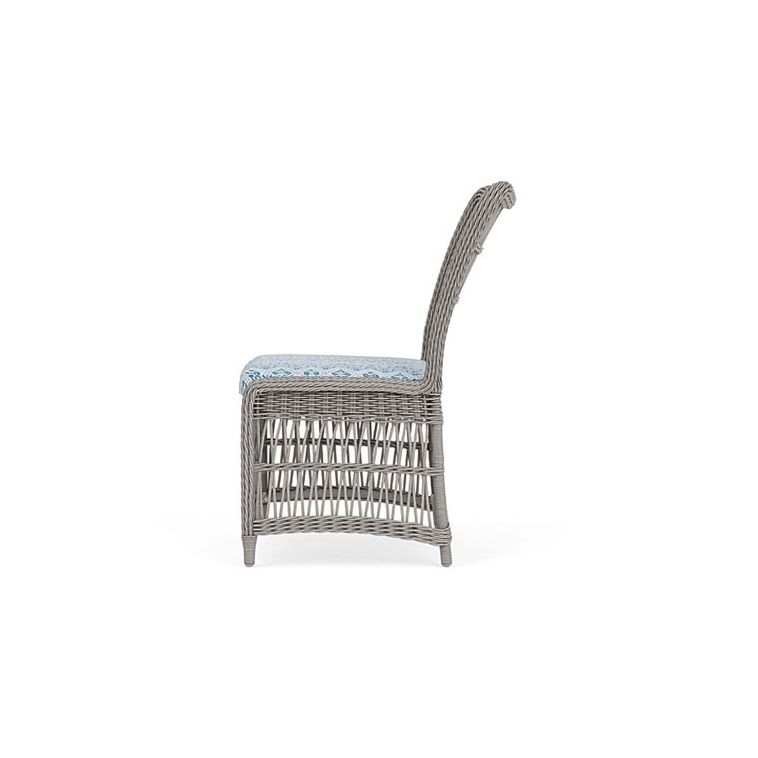Mackinac Wicker Dining Chair in Putty/Aman Capri by Lloyd Flanders ...