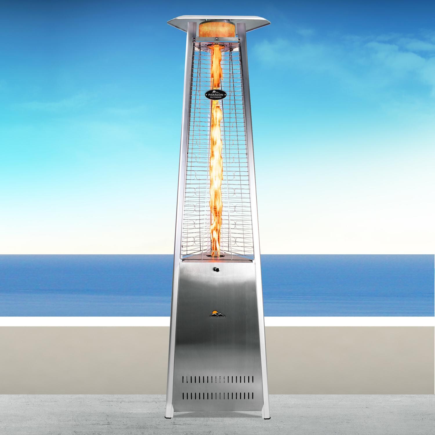 Paragon Outdoor Vesta 42,000 BTU Propane Gas Flame Tower Heater ...