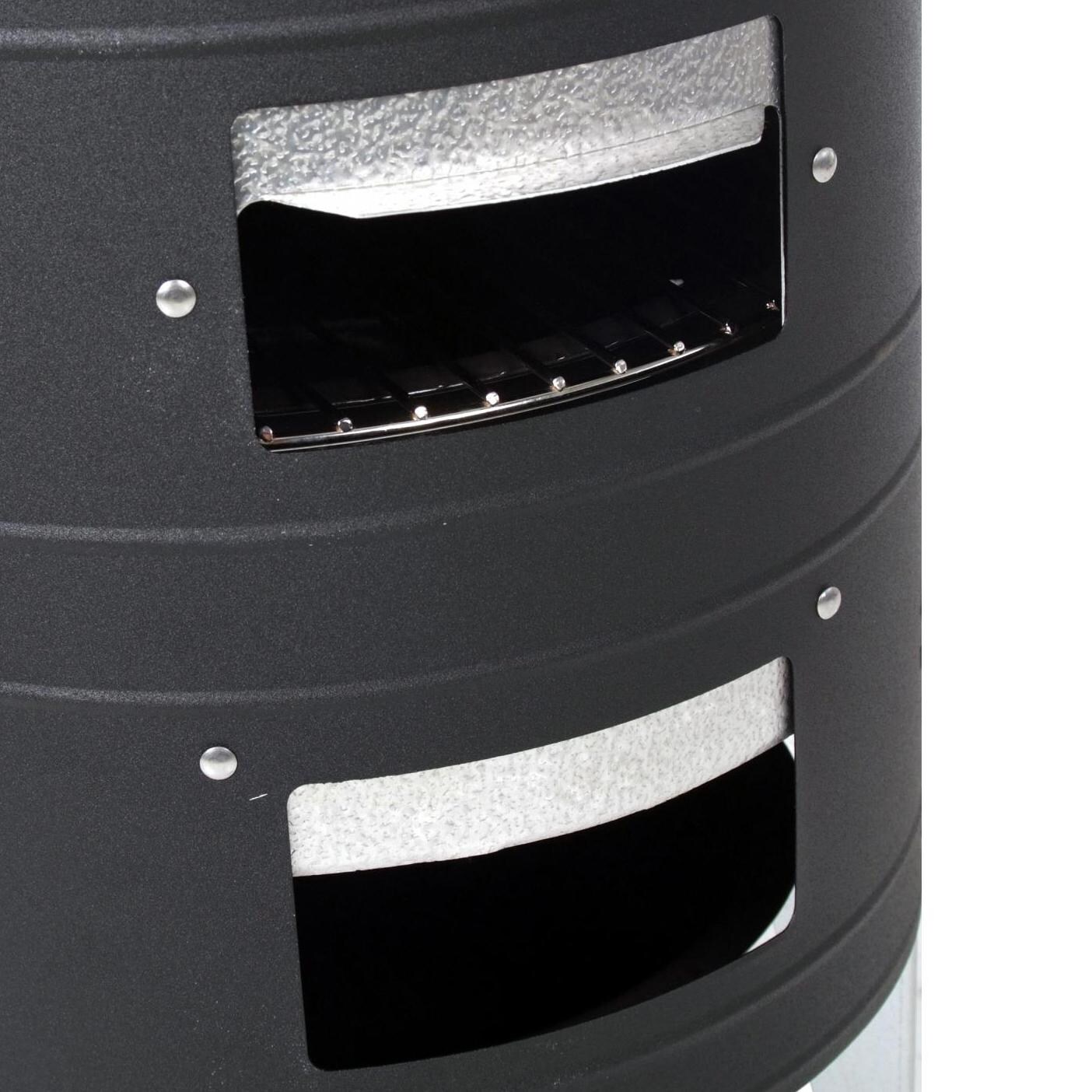 Americana by Meco Charcoal Water Vertical BBQ Meat Smoker - Black ...